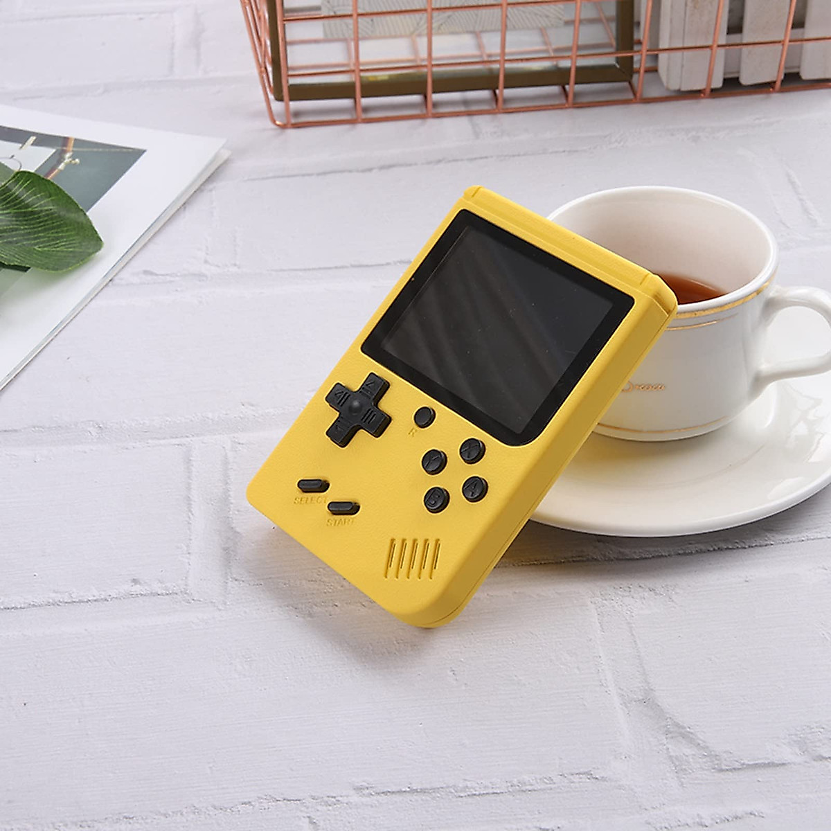 BEYOLO Retro Handheld Game Console Portable Retro Game Console 500 Classical FC Games Support Connecting TV & Two Players Portable Video GameToys Gifts Adults (Yellow, 8cm2.5cm12cm), 8cm*2.5cm*12cm