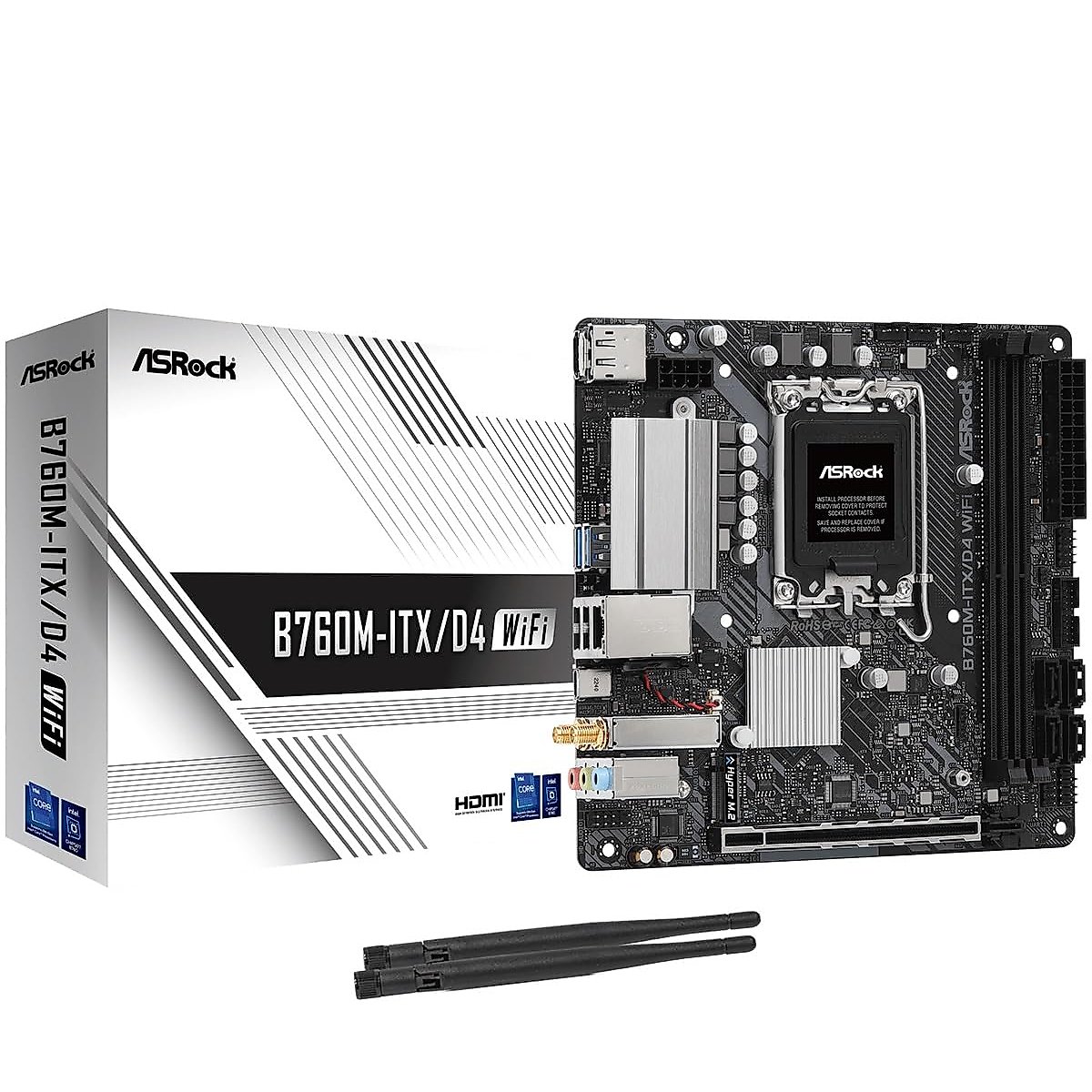 ASRock B760M-ITX/D4 WIFI Supports 13th Gen & 12th Gen Intel® Core™ Processors (LGA1700)