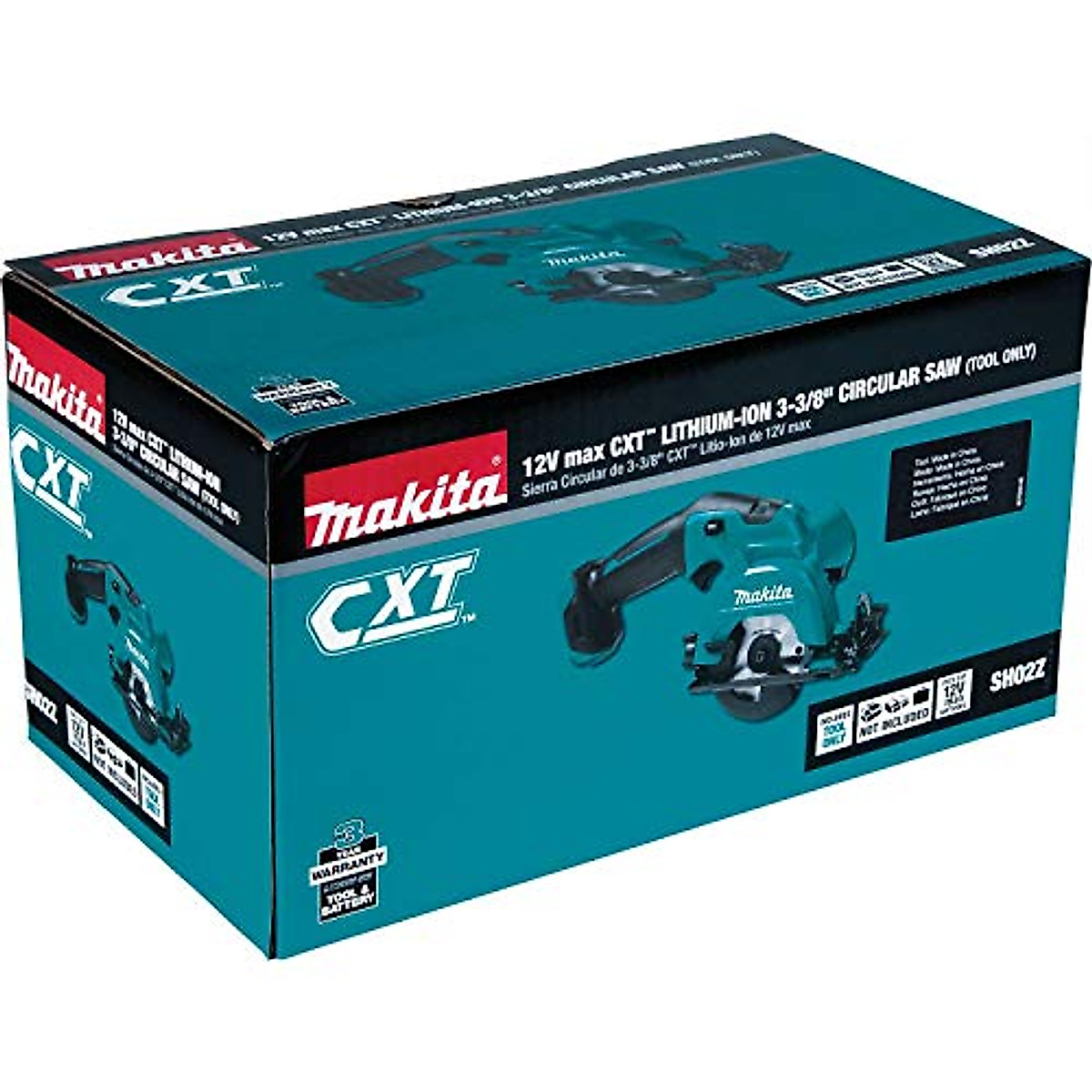 Makita SH02Z 12V Max CXT Lithium-Ion Cordless Circular Saw, 3-3/8", Teal