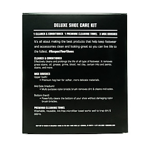Shoe MGK Deluxe Shoe Brush Kit - Shoe Brush Set with XL Cleaner & Conditioner