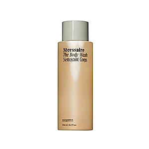Nécessaire The Body Wash. Eucalyptus. Multi-Vitamin Gel Cleanser. Nourish, Soften. Hypoallergenic. Dermatologist-Tested. No SLS / SLES. 250 ml / 8.4 fl oz