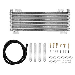 Low Pressure Drop Transmission Oil Cooler Kit Max 40K GVW Replaces# LPD47391, 47391 - Silver