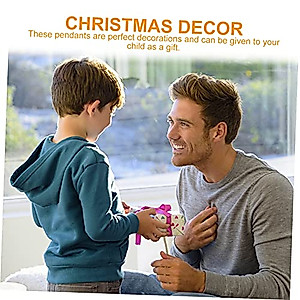 EXCEART 3pcs Christmas Felt Balls Christmas Wreath Mantel Decorations for Fireplace Prom Decorations Christmas Ball Ornaments Christams Tree Pom Pom Ball Christmas Tree Ornament Manual Red