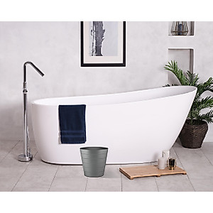 Zuvo Plastic Paper Bin 8L - Shatter-Proof Waste Basket for Office Desk & Bedroom Bin - Ideal Paper Bin with Wave Design - Grey