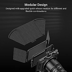 SMALLRIG Mini Matte Box Pro for Mirrorless DSLR Cameras, Come with 4 x 5.65 Filter Trays and 67mm/72mm/77mm/82mm-95mm Adapter Ring - 3680