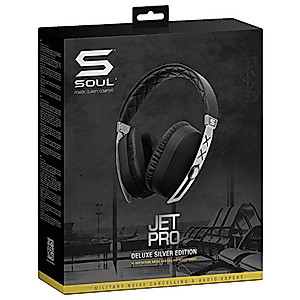 SOUL Electronics SJ27SL Jet Pro Hi Definition Noise Cancelling Headphones, Silver