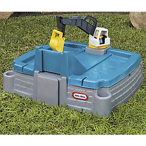 Little Tikes Dirt Diggers Excavator Sandbox for Kids, Including lid and Play Sand Accessories,Multicolor