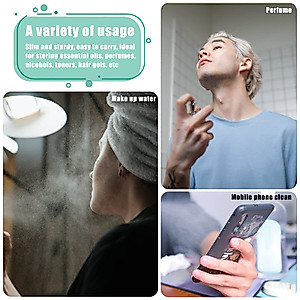 KINBOM 5pcs Perfume Atomizers Refillable, Plastic Spray Bottles for Travel Mister Empty Spritzer Bottles for Hair Face Plants (5ml)