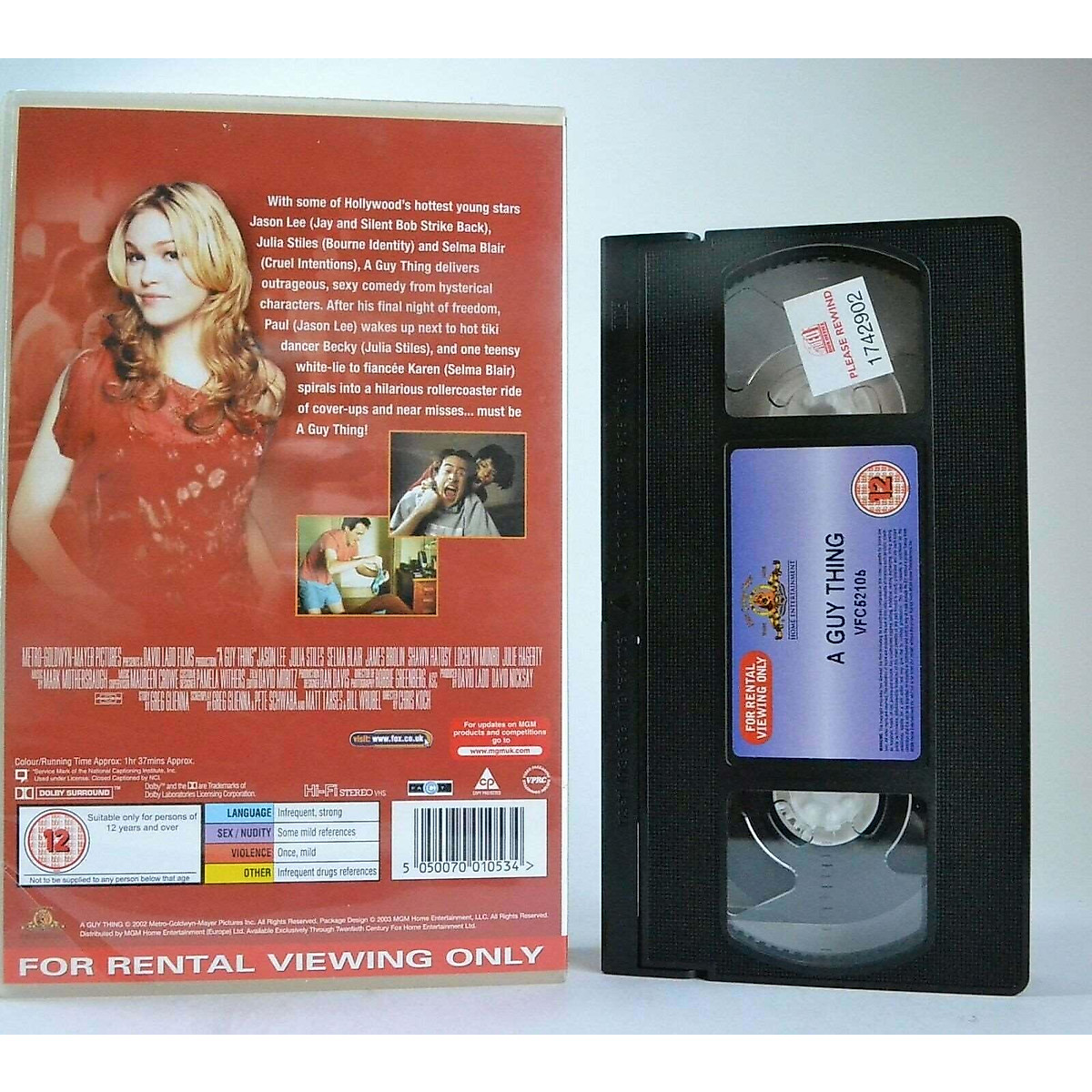 A Guy Thing: Romantic Comedy (2002) - Large Box - Ex-Rental - Jason Lee - VHS