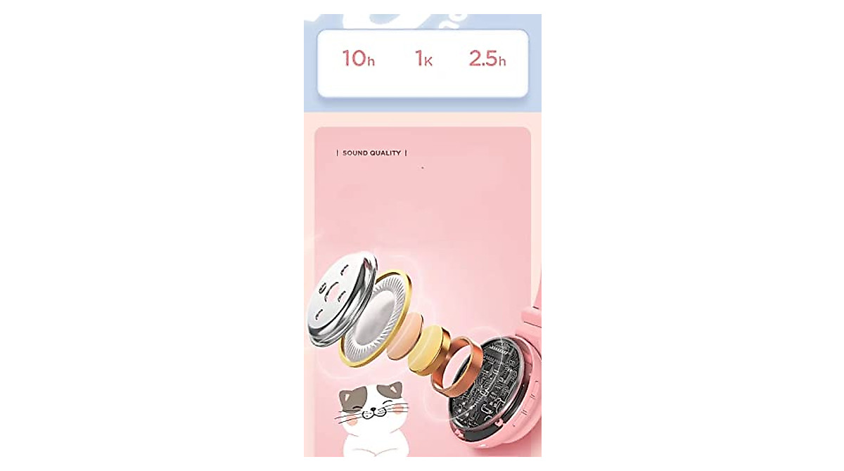 Cute Cat Ears Bluetooth Headset for Gaming & Music