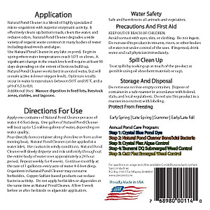 Crystal Blue Natural Pond Cleaner - Muck and Sludge Remover, Safe for Koi - 1 Gallon