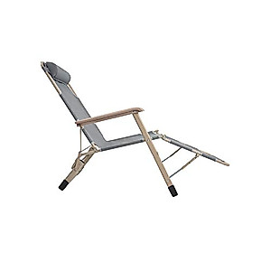 Livebest Set of 2 Lounge Chairs Folding Cot 2-in-1 Portable Reclining Beach Chair for Yard Garden Pool