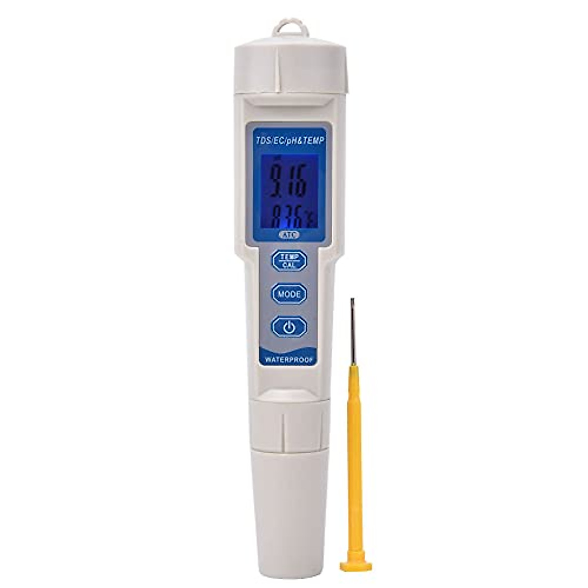 Oumefar Water Quality Tester 4in1 PH/EC/TDS/Temperature Water Quality Monitor for Food Processing Drinking Water Monitor