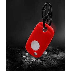 Silicone Case for Tile Pro 2022 Case Soft Silione Case Cover with Keychain for Tile Pro (2022) Protective Case for Women Men (Red)