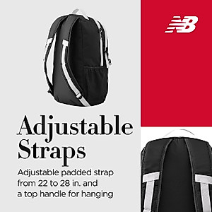 Concept One New Balance Laptop Backpack, Core Perfromance Travel Bag for Men and Women, Black, One Size