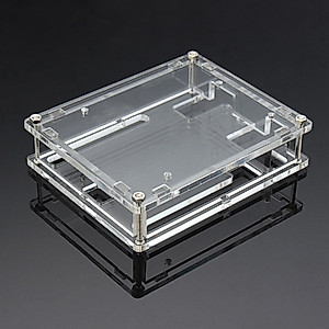DAOKI Uno R3 Case Enclosure New Transparent Gloss Acrylic Computer Box Compatible with Arduino UNO R3
