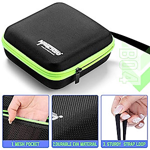 MAGICYOYO Professional Yoyo Storage Case, Portable 4 Hole Case, Protective Bag with Interior Zip Mesh for Yo-yo and Accessories (Black Green)