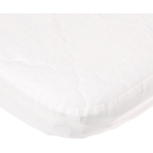 BabyDoll Bedding Fitted Waterproof Cradle Mattress Protector, 15x33, white