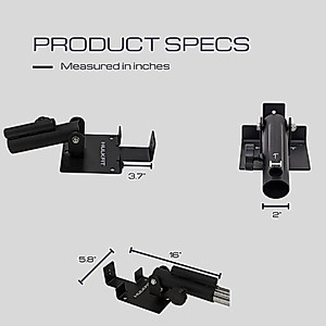 HulkFit T Bar Row Platform Attachment Accessory 360 Degree Swivel Action for Sport, Pro, and Elite Power Cage Squat Rack, Black