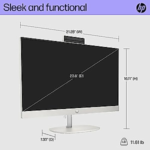 HP 23.8 inch All-in-One Desktop PC, FHD Display, 13th Generation Intel Core i5-1335U, 8 GB RAM, 256 GB SSD, Intel UHD Graphics, Windows 11 Home, 24-cr0070 (2023)