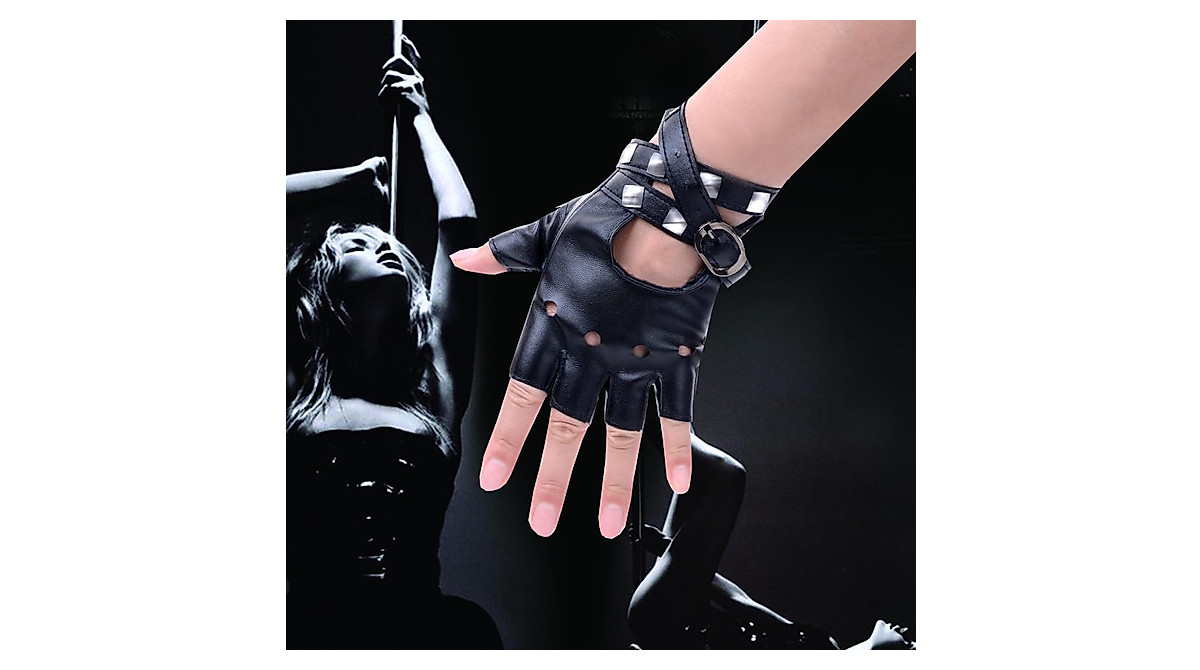 Stylish JISEN Half Finger PU Leather Performance Gloves