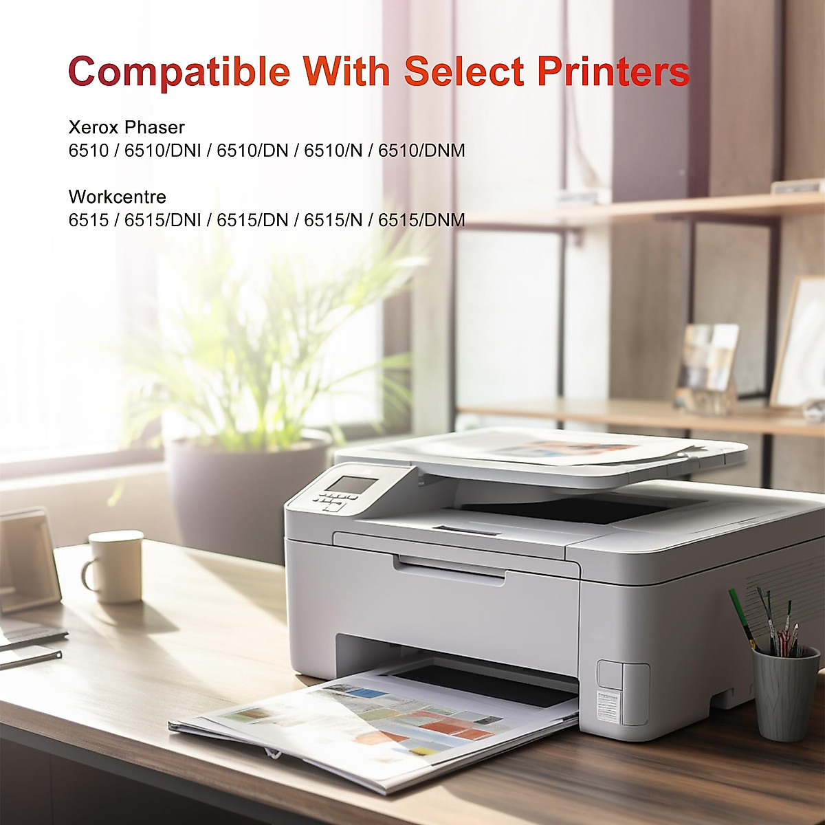 ejet Phaser 6510/ Workcentre 6515 High Capacity Toner Cartridge (5500 Pages) Compatible Replacement for Xerox Phaser 6510 WorkCentre 6515 Printer (1 Black, 1 Cyan, 1 Magenta, 1 Yellow, 4-Pack)