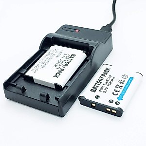 Battery 2 Pack and USB Rapid Travel Charger for Nikon Coolpix S6600, S6700, S6800, S6900, S7000 Digital Camera