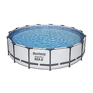 Bestway: Steel Pro MAX 15' X 42" Above Ground Pool Set - 3955 Gallon, Outdoor Family Pool, Corrosion & Puncture Resistant, Includes Filter, Pump, Ladder & Cover