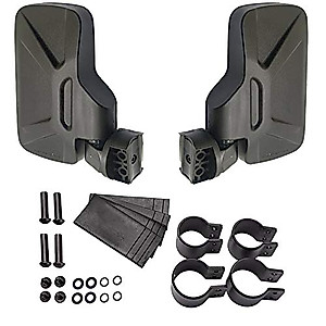 SPAUTO UTV Side Mirrors For 1.6" - 2" Roll Cage Bar, UTV Mirrors Compatible with Kawasaki Mule Yamaha Rhino YZX Pioneer Polaris Shatter-Proof Tempered Glass(Fits Driver and Passenger Side)