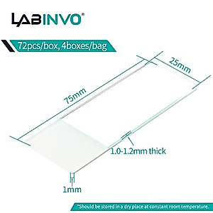 LABINVO Pre-cleaned Frosted Microscope Slide Set, 288Pcs of Dim.75.0X25.0X1.1mm Slides, 45°Corners, Super Grade, Ground Edges, with A Mark Pen, IN-MSP002