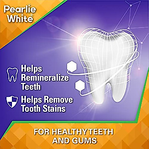Pearlie White Active Remineralization Fluoride Free Toothpaste | 3.8oz/110gm | Remineralizing Toothpaste for Tooth Enamel Repair | Helps Remove Stains | Contains Hydroxyapatite and Xylitol | Pack of 1