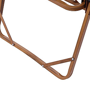 Goudergo Folding Camping Chair,Ultralight Aluminum Outdoor Beach Chair with Solid Wood Armrest,Portable Collapsible Fishing Chair for Outdoor & Indoor Hiking Lawn Picnic (Khaki)