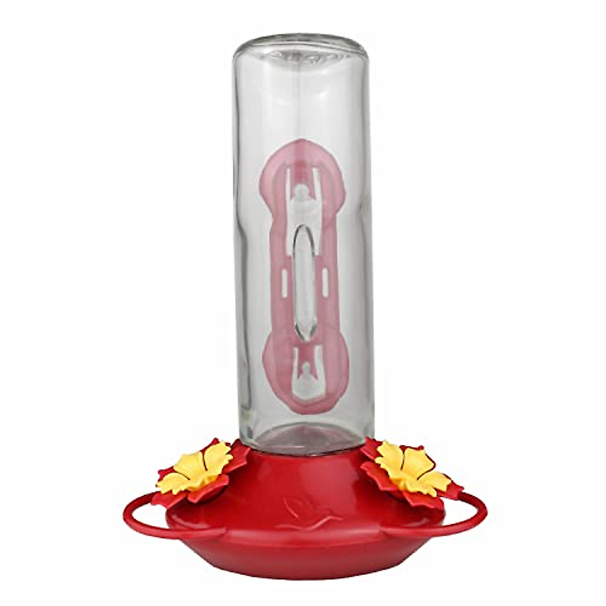 Perky-Pet 455-2 Mounted 445-2 Glass Window Hummingbird Feeder, Red – 14 oz