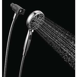 Delta Faucet 6-Setting SureDock Magnetic Shower Head with Handheld Spray, Chrome Shower Head with Hose, Round Shower Head, Showerheads & Handheld Showers, MagnaTite Docking, Chrome 75609