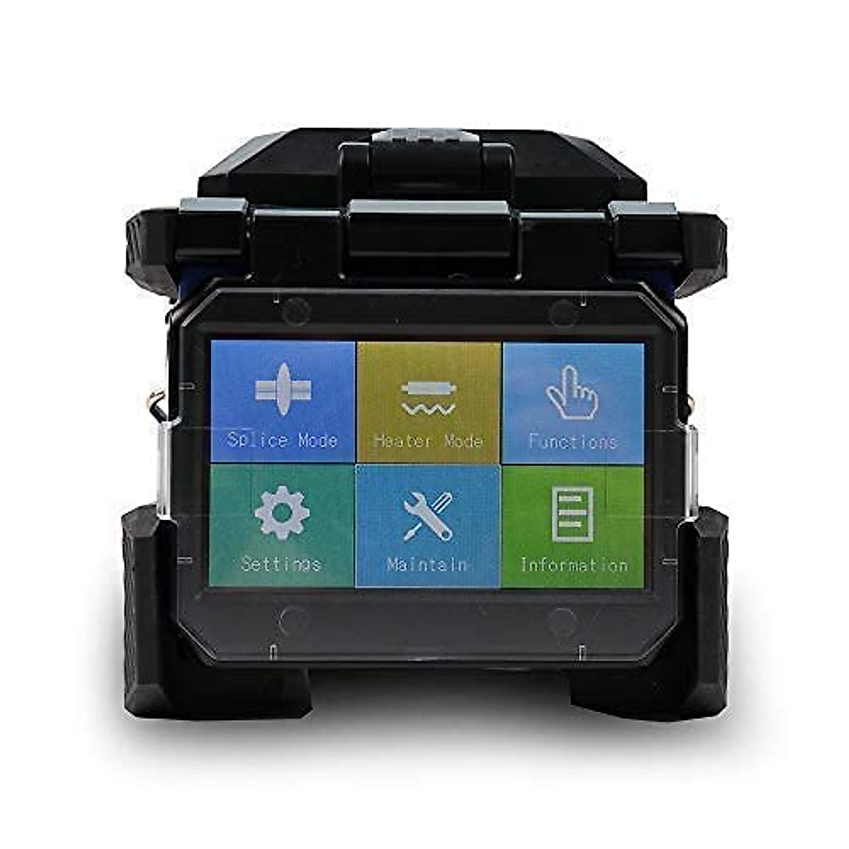 ORIENTEK T45 FTTH Fiber Optic Fusion Splicer Machine Core Alignment Fusion Splicing Machine 7sec Splice Time 250μm Fiber, 900μm Fiber, Flat Cable, Jump Cables w/Fiber Cleaver+Optic Power Meter