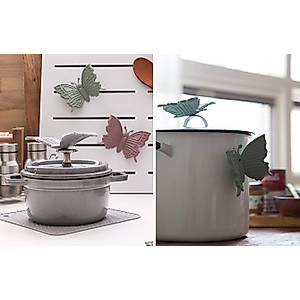 SNT Butterfly Silicone Potholder Heat Resistant Lid Lifters Magnetic Pinch Mitts Set of 8