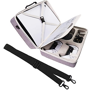 khanka Storage Case Replacement for Sony PlayStation 5 Console Standard Edition/Digital Edition (White)