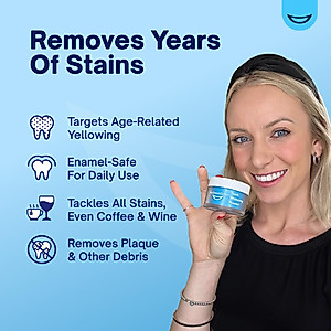 MySweetSmile Teeth Whitening Powder - Dentist-Approved & Enamel-Safe | 6 Month Supply | Tea, Coffee, Wine & Smoking Stain Remover | Non-Sensitive Formula | Peroxide Free | Cool Mint Flavour