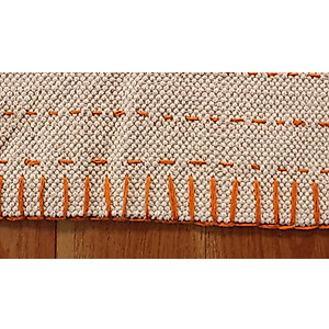 Casavani Upgraded Boho Bathroom Rug 100% Woven Geometric Rug for Bedroom White and Black Rug Bohemian Bath Mat, Kitchen Rug Washable Cotton Throw Rug Tassel Rug for Living Room 4x10 Feet Runner