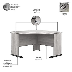 Bush Business Furniture Series A Corner Desk, 48W, Platinum Gray