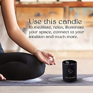 Healing Aromatherapy Crystal Candle| Amethyst and Clear Quartz| Lavender Essential Oil| Wood Wick| Black Soy Wax| Large 10.5 Oz Jar| for Manifestation, Stress Relief, and Magic| Luxury Gift Box|