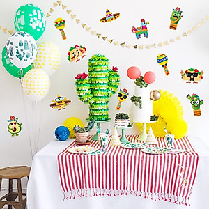 Haooryx 36Pcs Make Your Own Fiesta Stickers Sheet, Make a Face Stickers Game Mexican Fiesta Cinco De Mayo Taco Sticker Mix and Match Cactus Sticker for Kids Birthday Party Favor Gift Art Craft Rewards