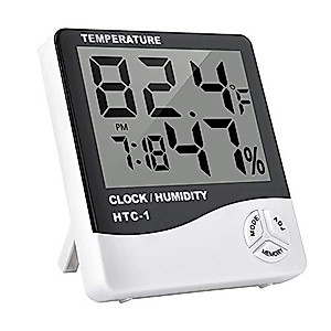Preciser(TM) Multi-function Indoor Room LCD Electronic Temperature Humidity Meter Digital Thermometer Hygrometer Weather Station Alarm Clock
