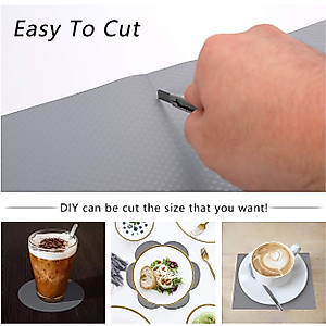 Non-Slip Shelf or Drawer Liner Mats, Cut-to-Size, Non-Adhesive, Non-Toxic, Food Friendly, Waterproof & Easy-to-Clean for Cupboards, Cabinets, Fridges, Drawers or Shelves