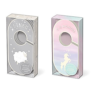 Punch Studio Lady Jayne Baby Nursery Decor Closet Dividers 0-24 Months (Magical Unicorn)