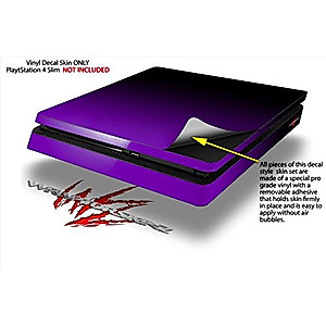 Vinyl Decal Skin Wrap Compatible with Sony PlayStation 4 Slim Console Smooth Fades Purple Black (PS4 NOT Included)