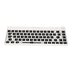 Yoidesu RGB Mechanical Keyboard DIY Kit, 68 Keys Hot Swappable Modular Custom Keyboard, 3Pin/5Pin Switch, Wireless 2.4G/Bluetooth/Type C Wired Gaming Keyboard(White)