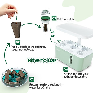 LetPot 77 Pcs Seed Pod Kits, Square Grow Anything Kit for Hydroponics, with 2 A&B Nutrient Plant Foods and 30 Sponges, 5 Domes, 10 Baskets, 30 Stickers, Compatible with LetPot Mini, YOOCAA, QYO, LYKO