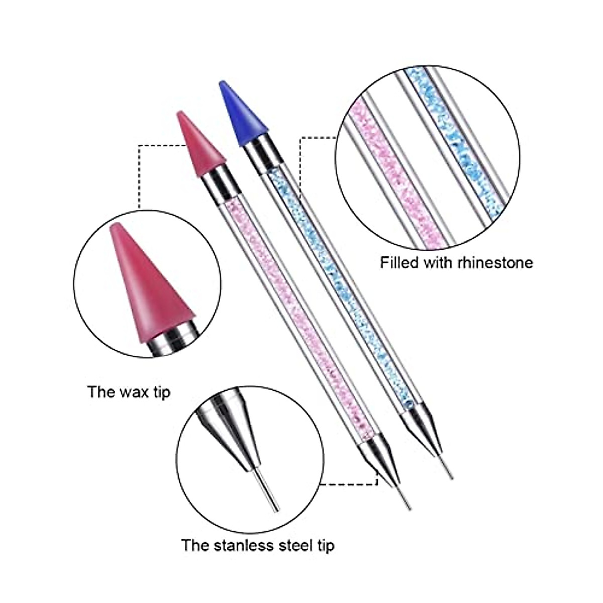 Diamond Painting Pens, 2Pack, No Wax Needed, Diamond Art Pen/Tools, Self-Stick Drill Pen, Specialty Design 5D DIY Painting with Diamonds Accessories Kits by DPG-The Diamond Painting Group