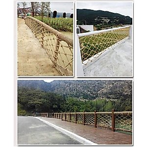 Rope Net for Kids,Treehouse Climbing Rope Netting Railing Child Safety Net Heavy Duty Cargo Net Hemp Rope Net Decorative Mesh 12cm (Size : 110m(333ft))